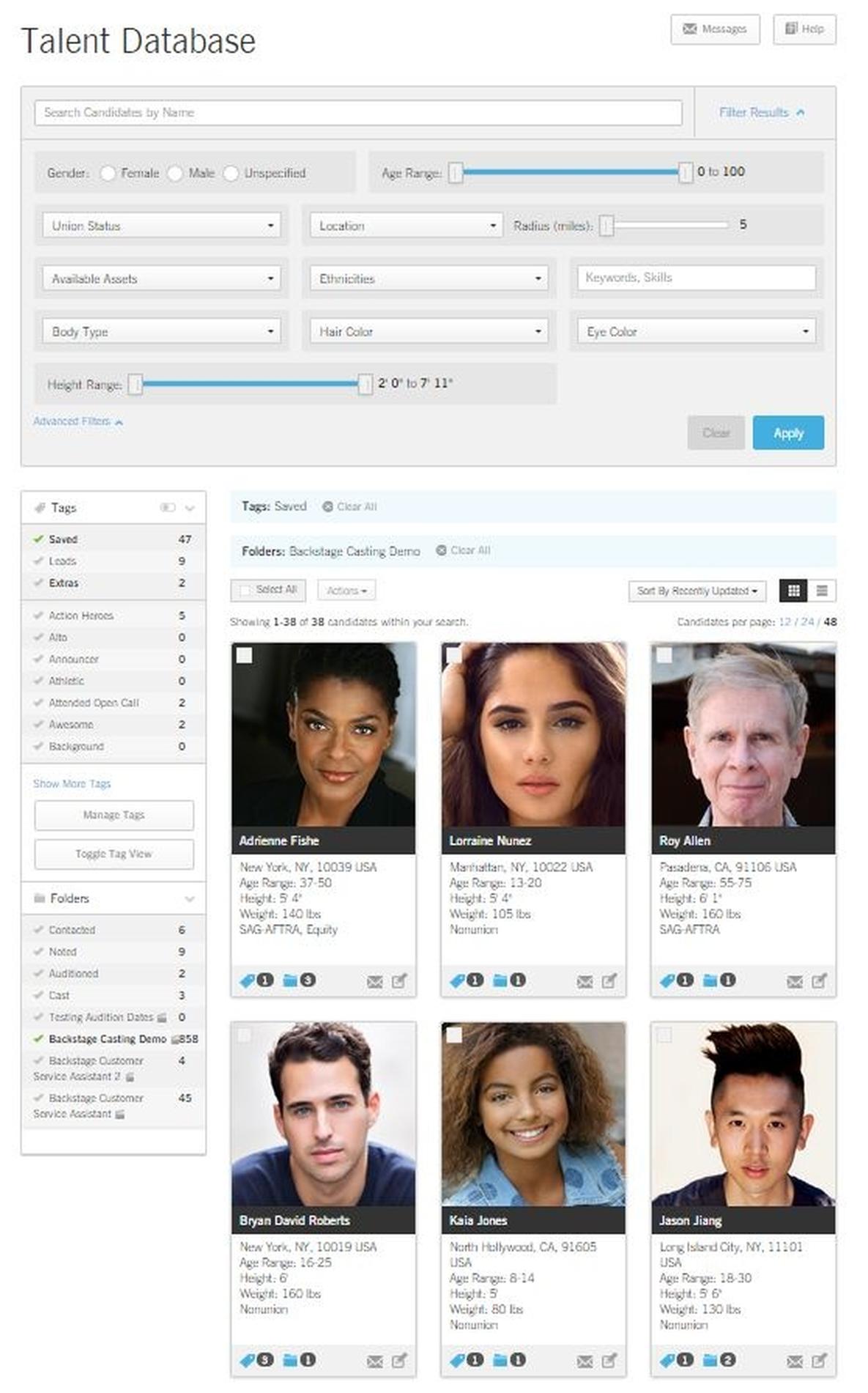Backstage Launches New Talent Database