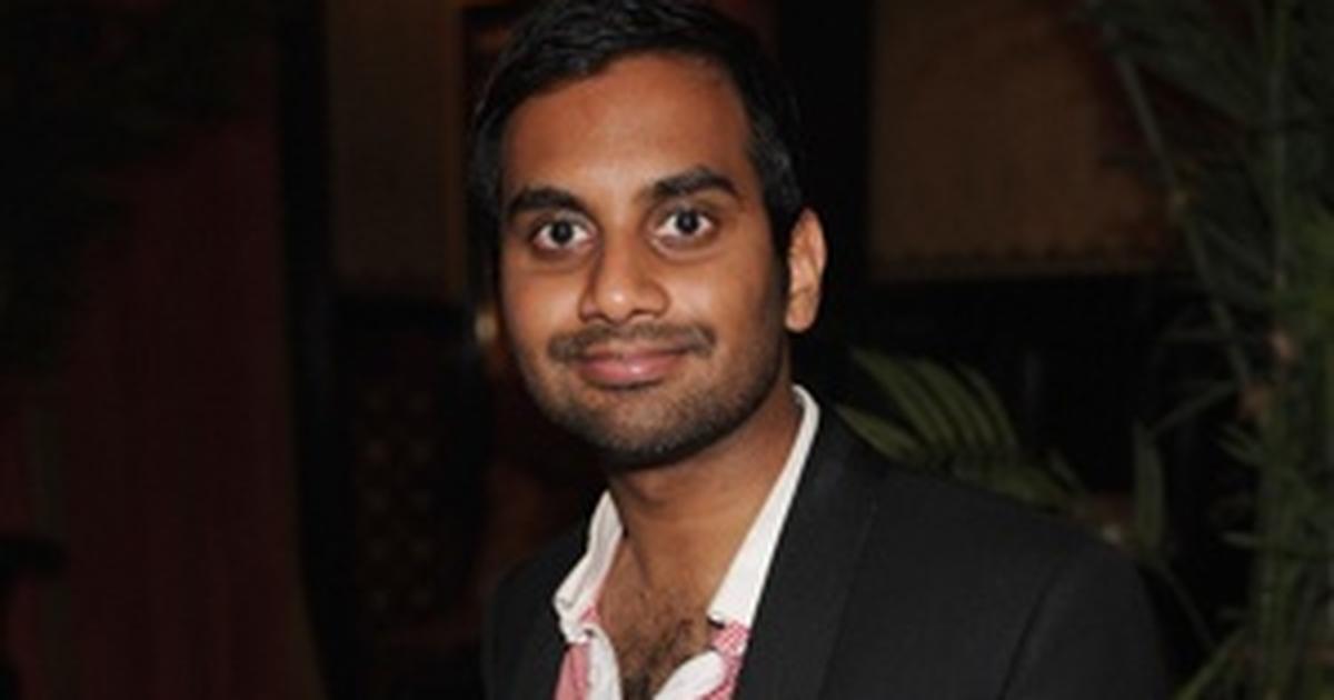 Comedian Aziz Ansari Mows Lawn in Central Park Comedian Aziz Ansari Mows Lawn in Central Park