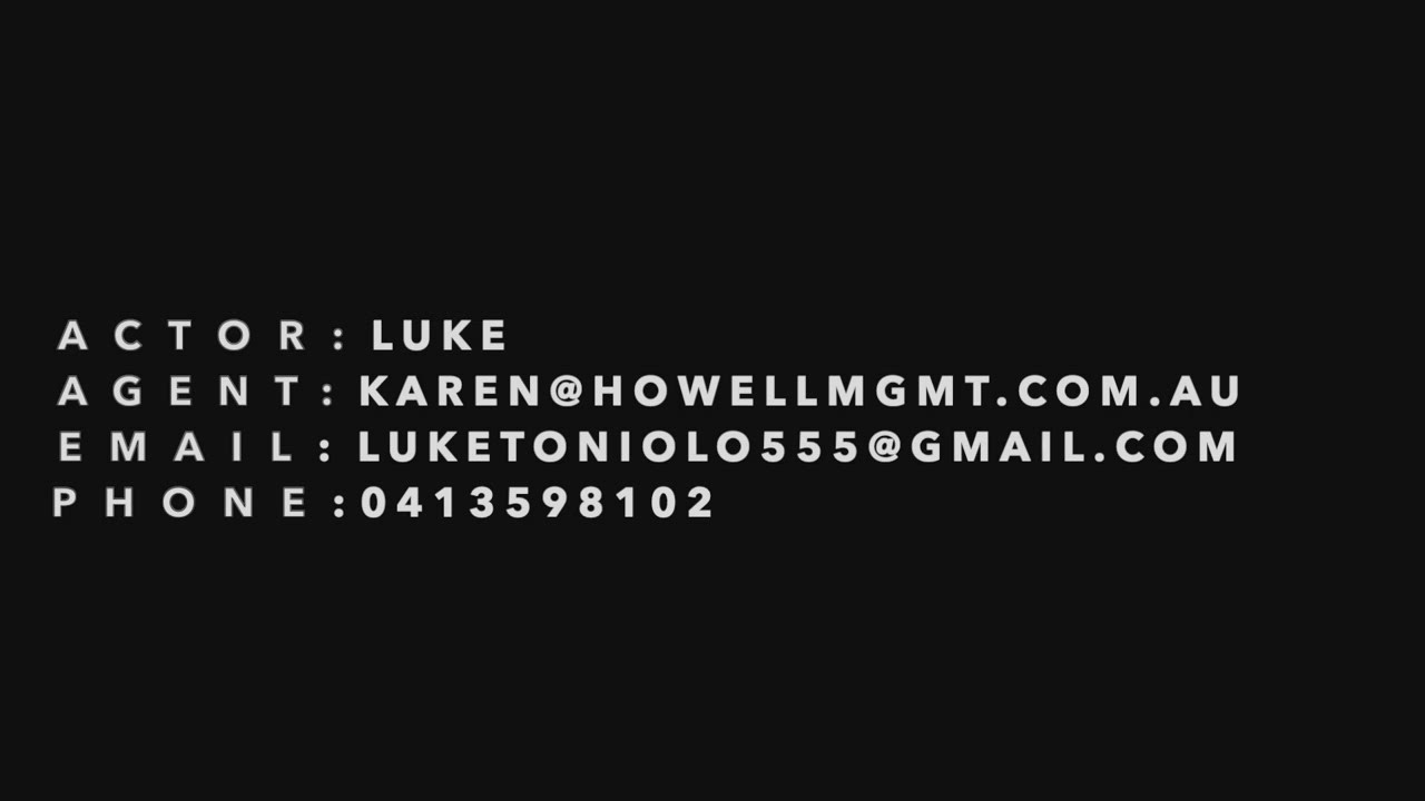 Luke Toniolo - Professional Profile, Photos on StarNow